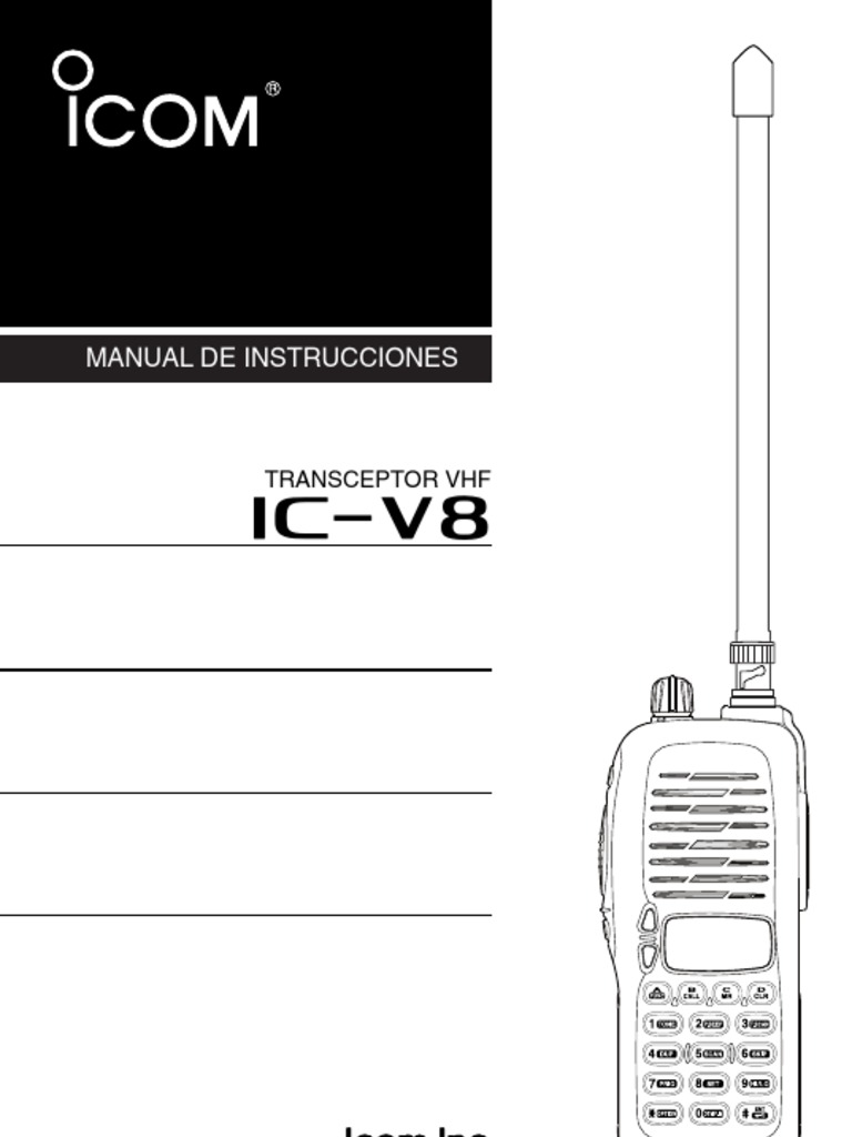 Manual Icom IC v8 Esp | PDF | Batería (electricidad) | Altoparlante