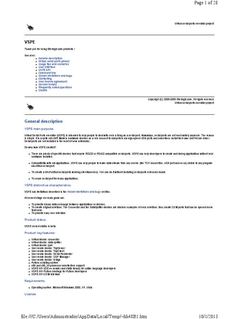 VSPE | PDF | Application Programming Interface | Menu (Computing)