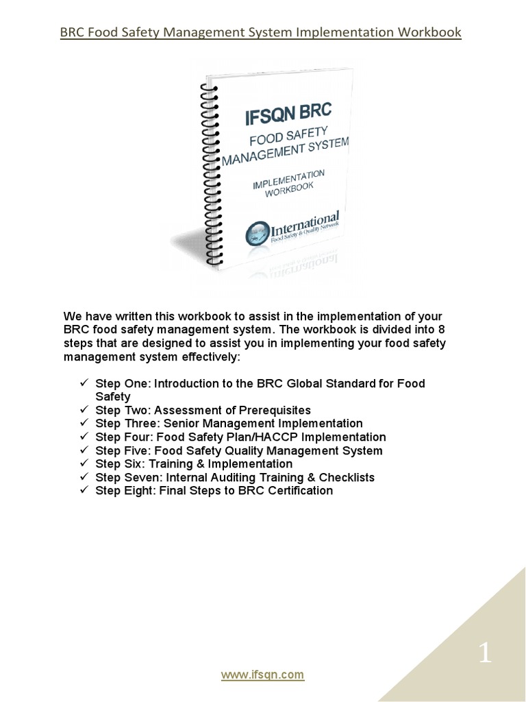 BRC Workbook | PDF | Hazard Analysis And Critical Control Points | Food ...