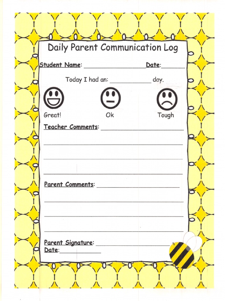 Parent Communication Log | PDF | Language Arts & Discipline | Foreign ...