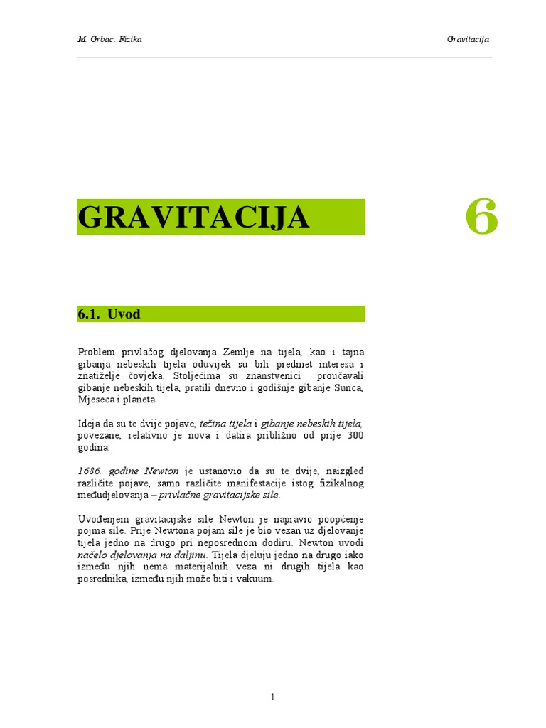 Gravitacija | PDF