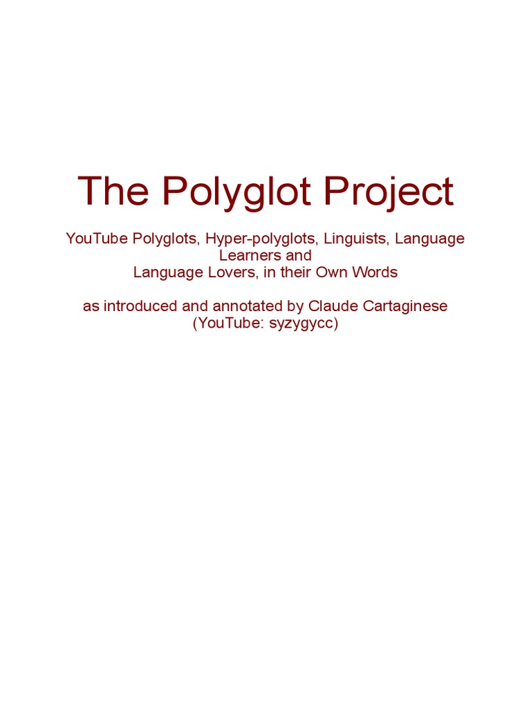 The Polyglot Project | PDF | Multilingualism | Poland