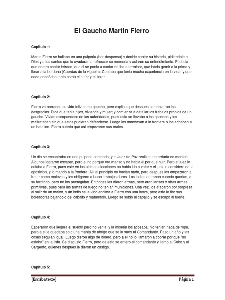 El Gaucho Martin Fierro | PDF | Guitarras