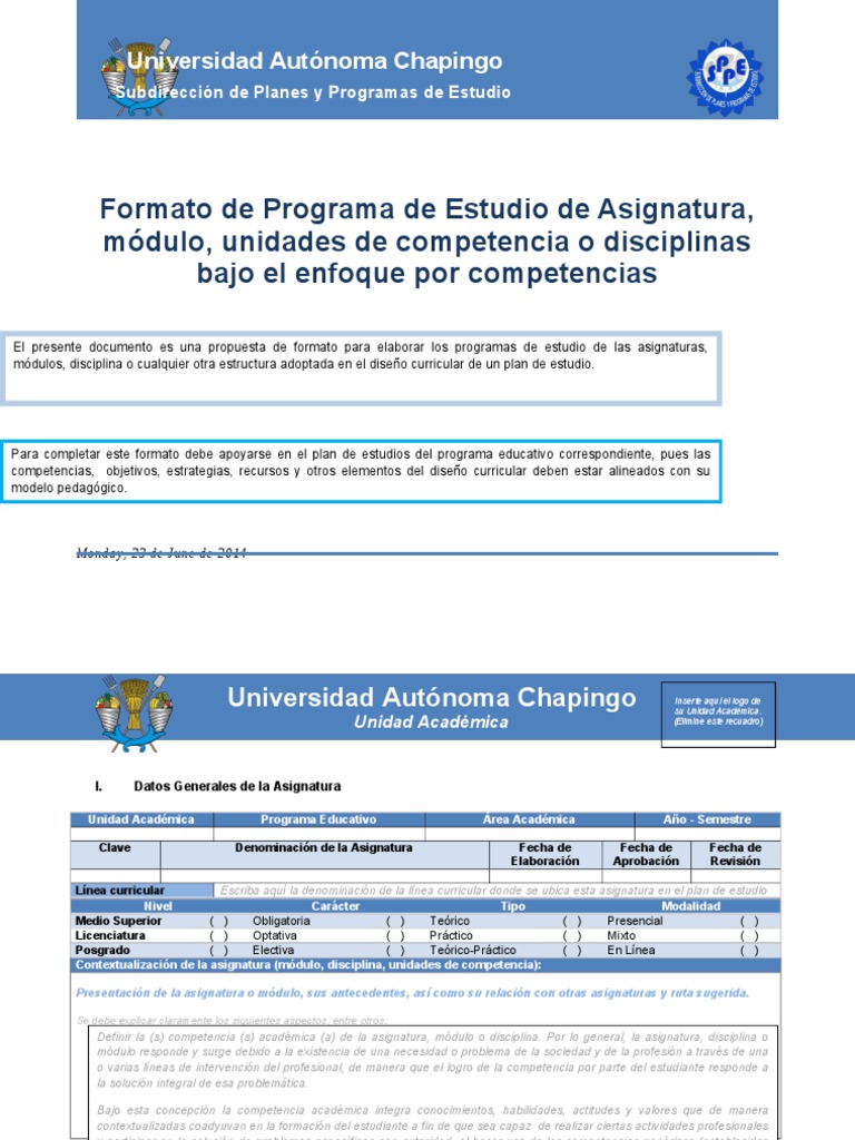 Ejemplo de Un Programa de Estudio | PDF | Plan de estudios | Toma de decisiones