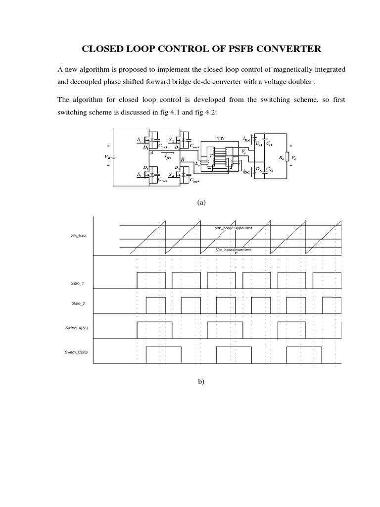 Closed Loop Control of PSFB Converter | PDF | Feedback | Computer Engineering