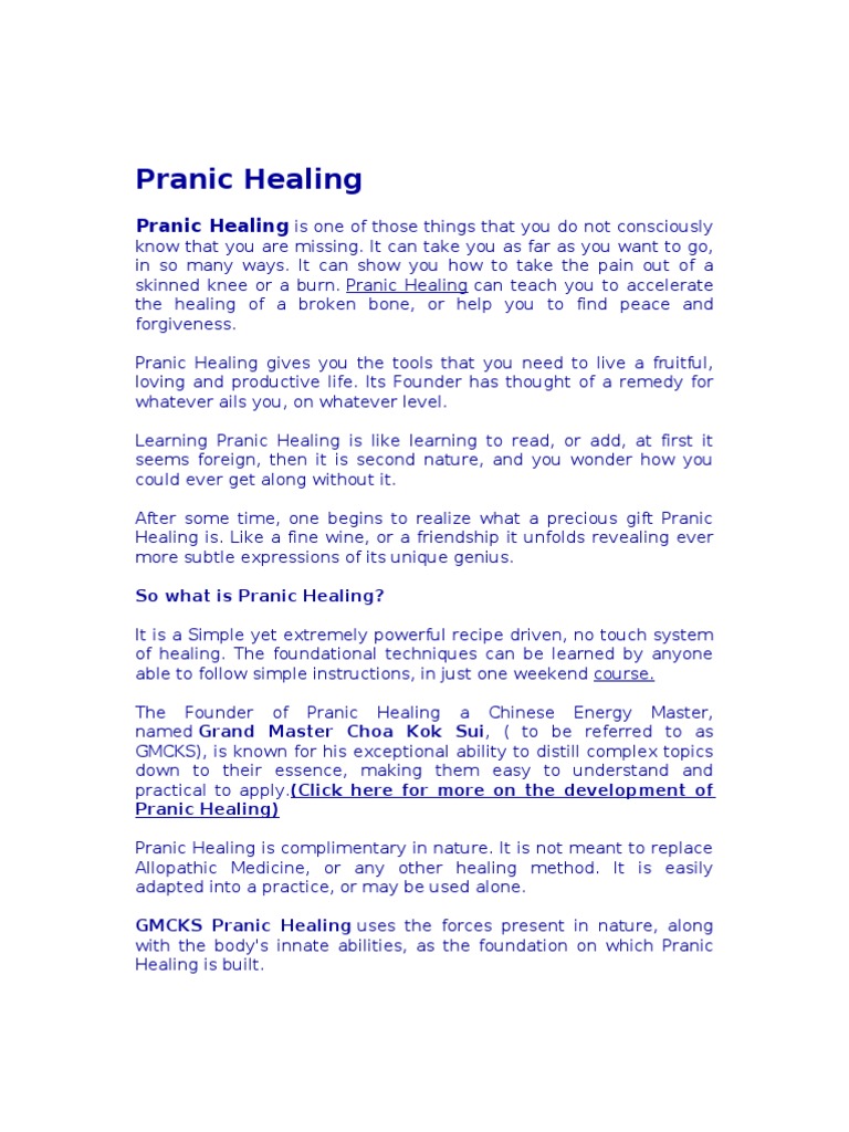 Pranic Healing | Download Free PDF | Chakra | Prana