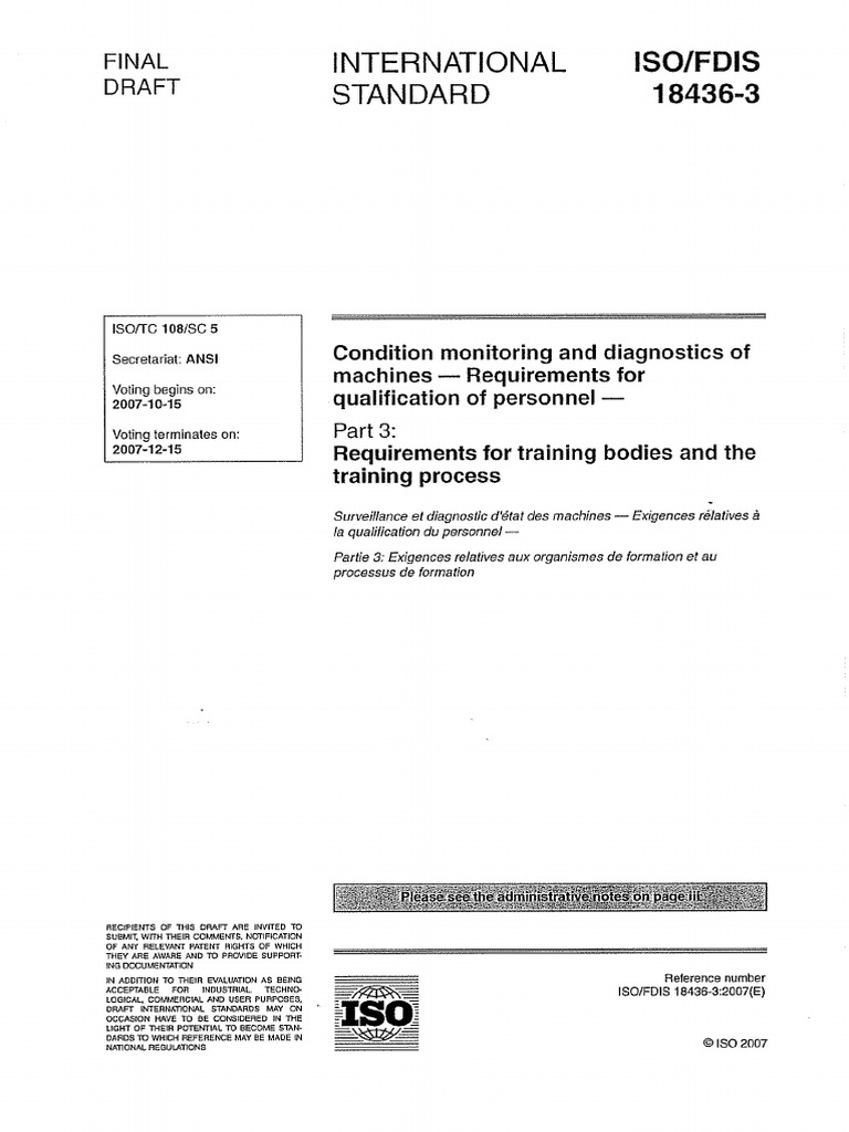Norma Iso - 18436-3 2007 | PDF