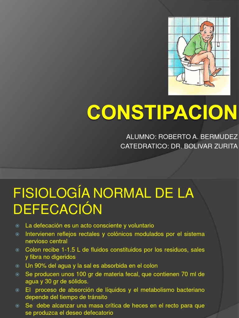 Constipacion Fisiopatologia | PDF | Cáncer colonrectal | Estreñimiento