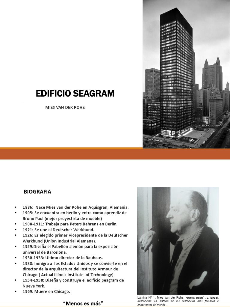 Edificio Seagram | PDF | Diseño arquitectonico | Arquitectura