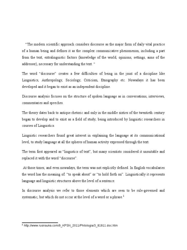 Text Vs Discourse | Download Free PDF | Linguistics | Discourse