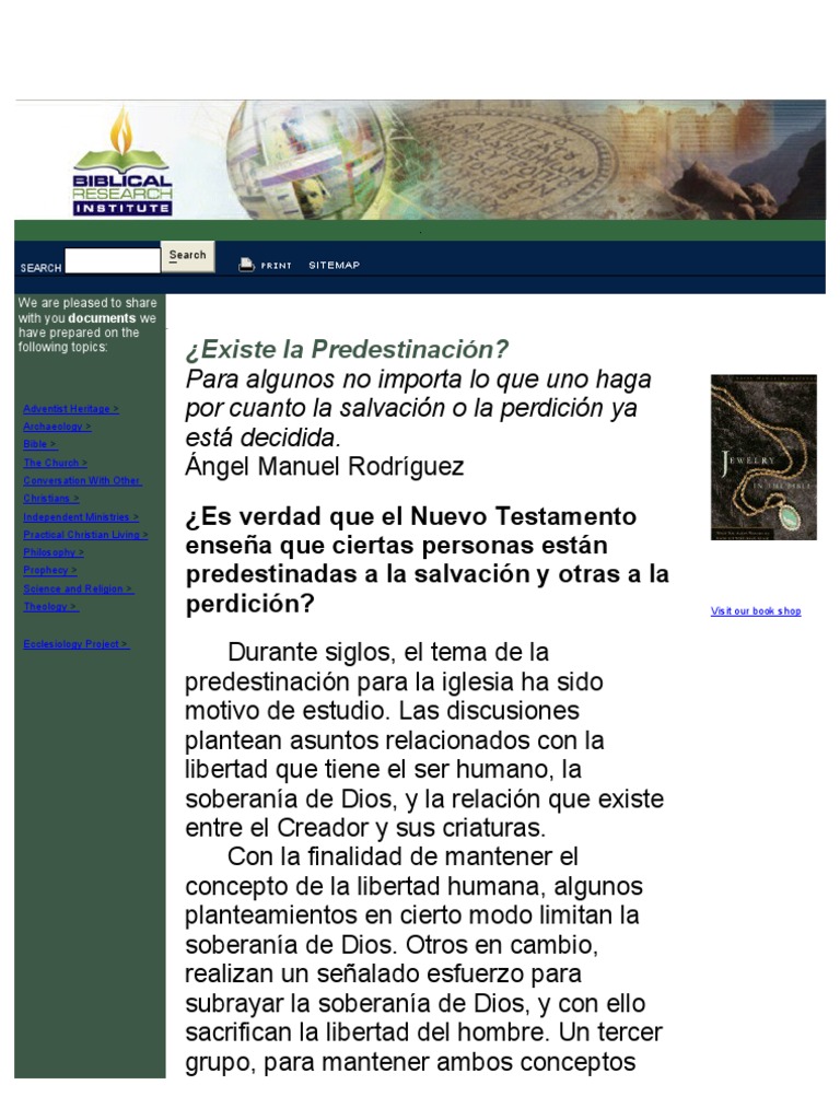 Teoria La Predestinacion | Predestinación | Dios