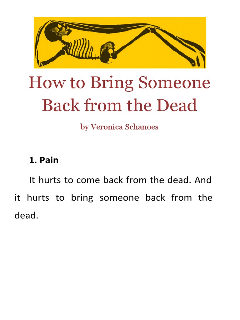 Schanoes, Veronica - How to bring someone back from the dead.pdf
