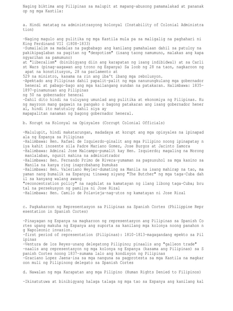 Ang Pilipinas Noong Panahon Ni Rizal | PDF