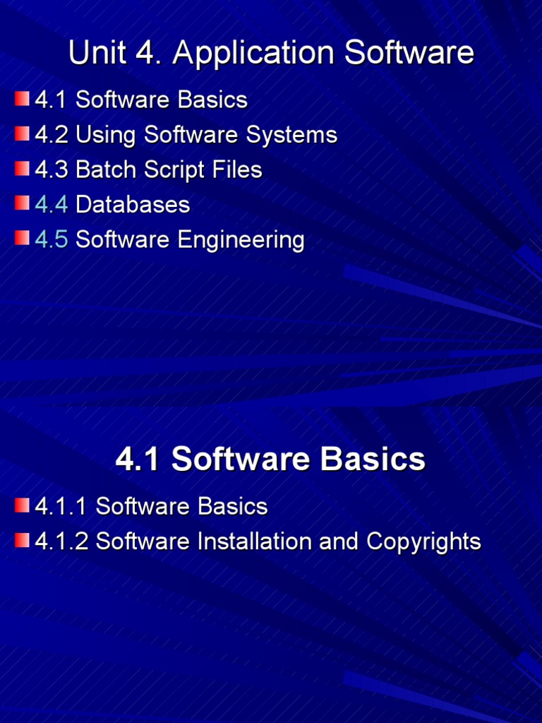 Unit 4. Application Software | PDF | Command Line Interface | Software