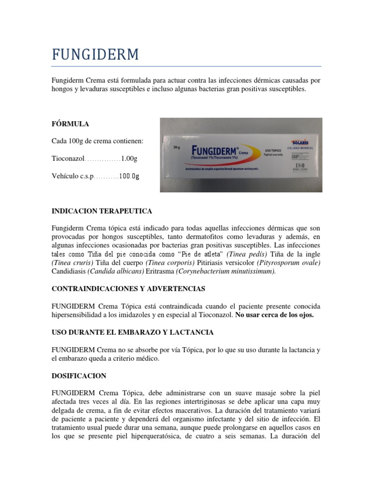 Fungiderm | PDF
