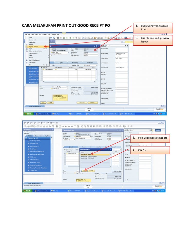 Cara Melakukan Print Out Good Receipt PO | PDF | Bisnis