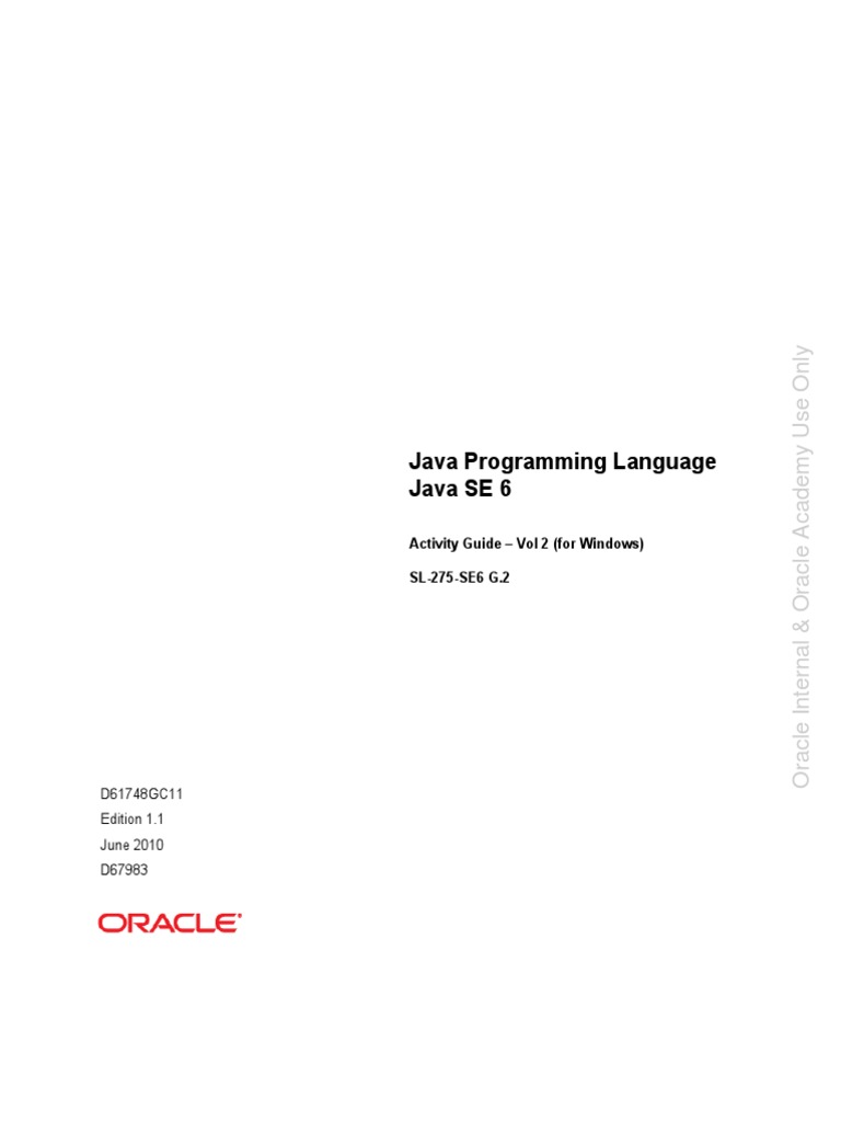 Java | PDF | Java (Programming Language) | Application Programming ...