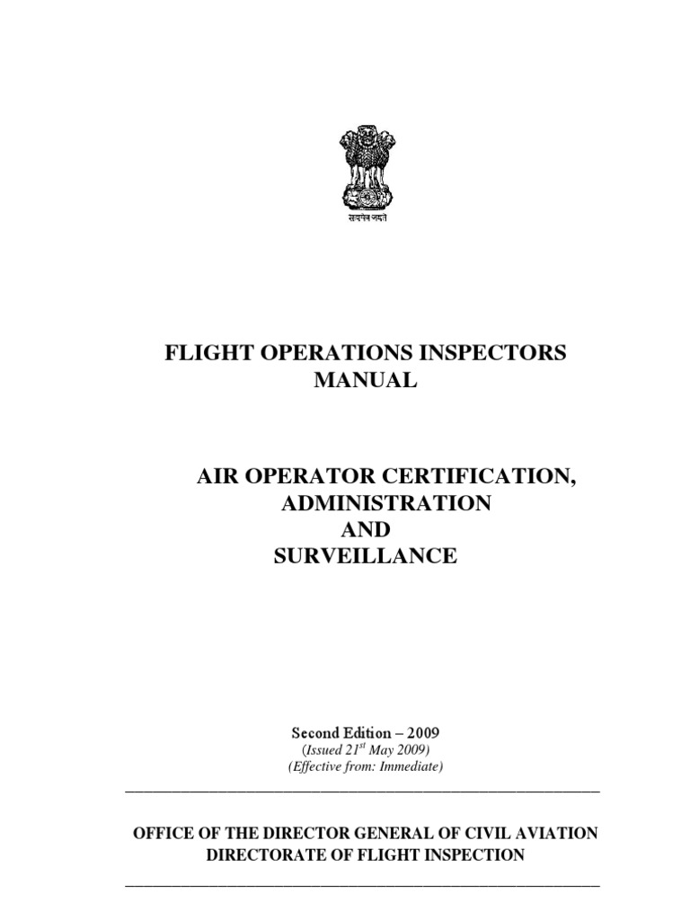 Flight Operation Inspectors Manual | PDF | Flight Recorder | Aerospace