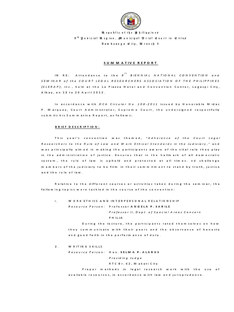 Summative Report: Brief Description | PDF | Foreign Language Studies ...