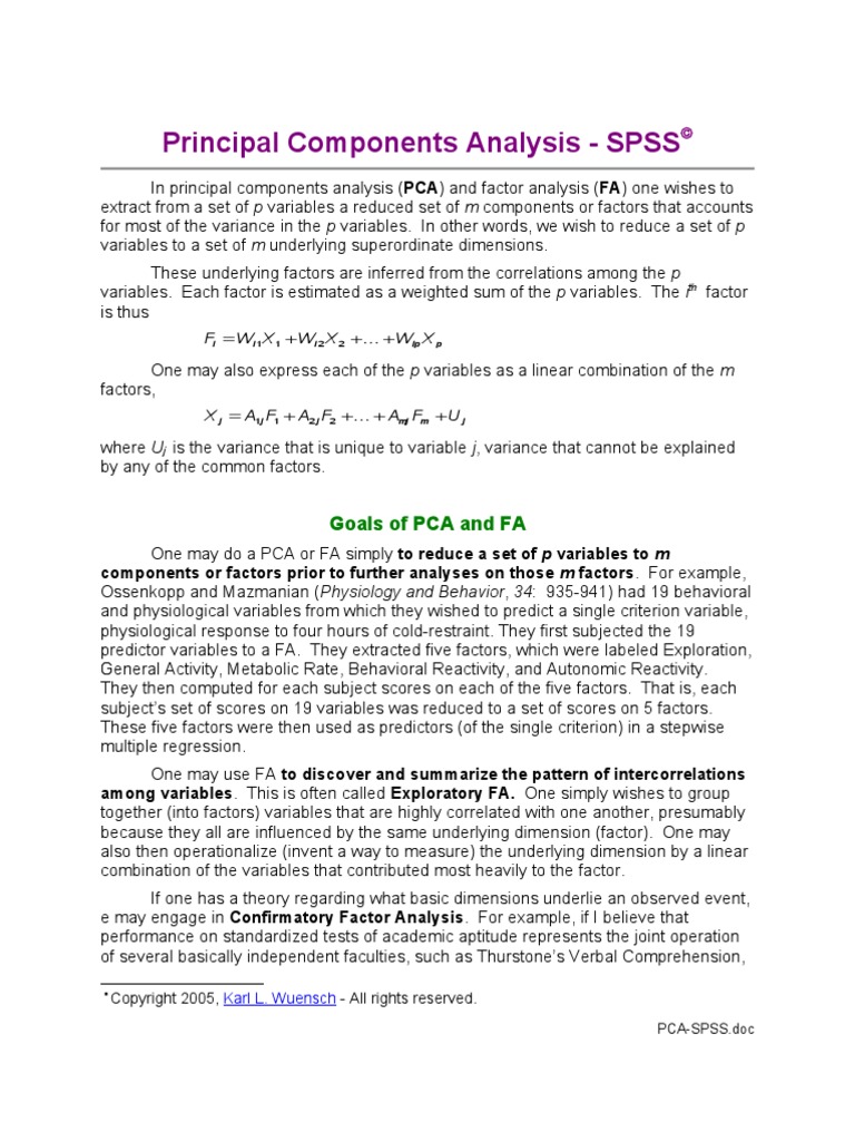 Pca SPSS | PDF | Business