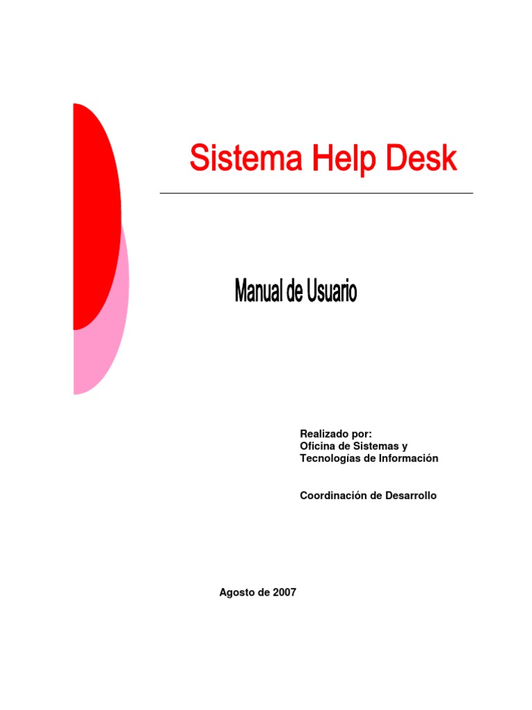 Manual de Usuario del Sistema Help Desk | PDF | Informática