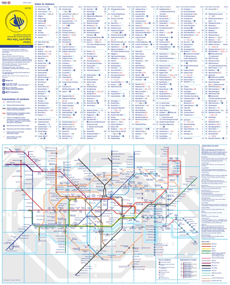 Large Print Tube Map | PDF