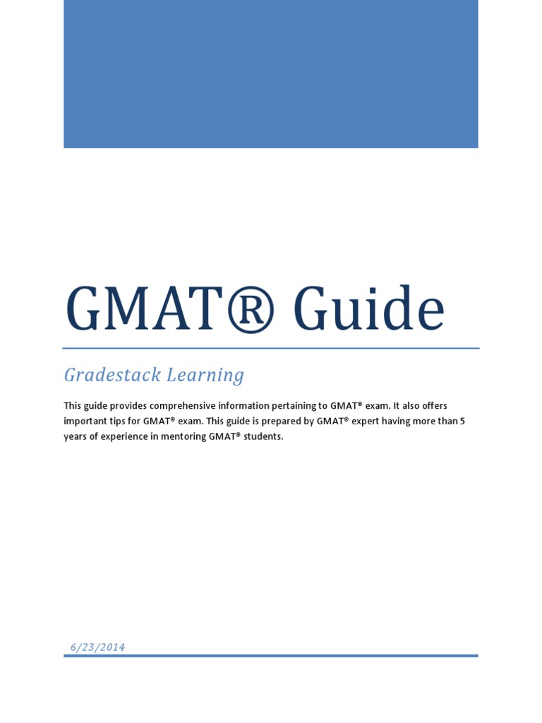 GMAT Guide | PDF | Graduate Management Admission Test | Test (Assessment)