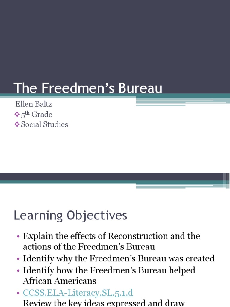 Freedmens Bureau | PDF