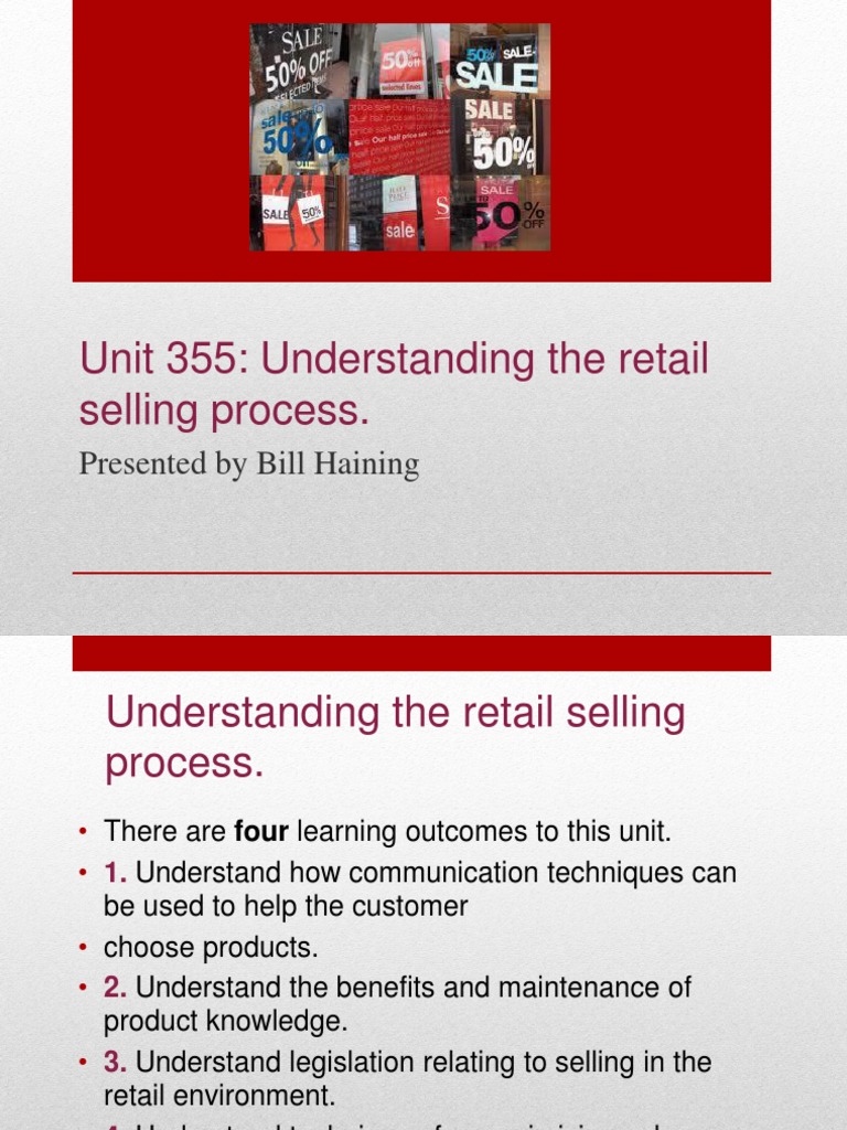 Retail Selling Process | Download Free PDF | Retail | Sales