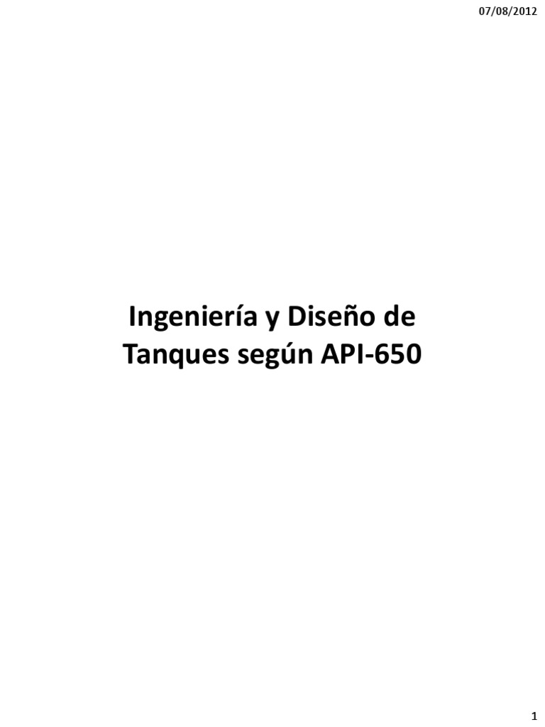 Diseño de Tanques Segun Normas API 650 | PDF