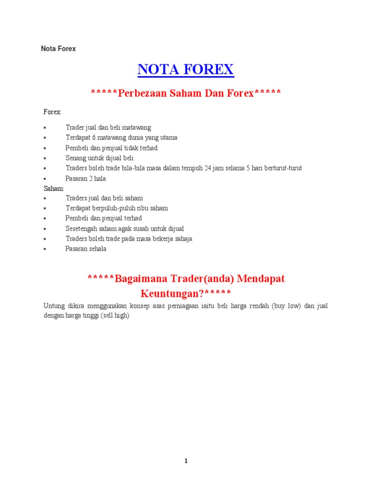 Nota Forex 1 | PDF