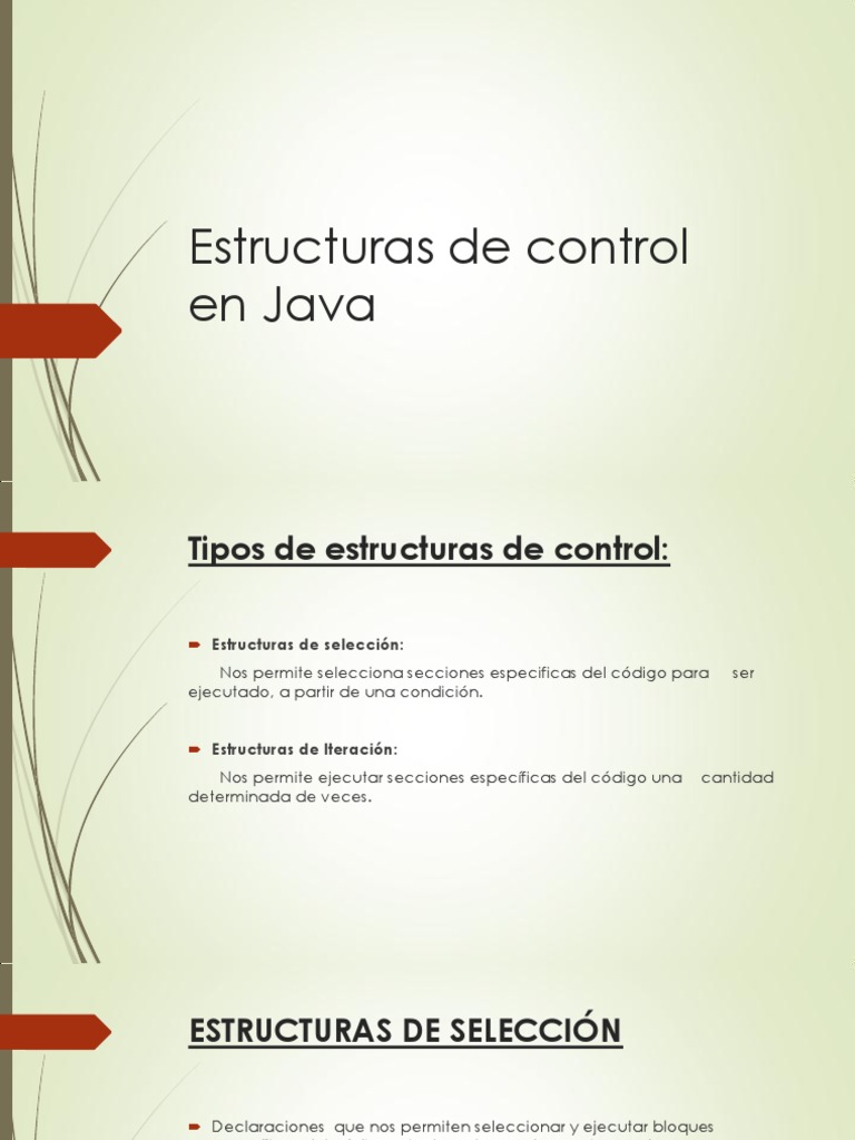 Estructuras de Control en Java: Guía Completa | PDF | Flujo de control ...