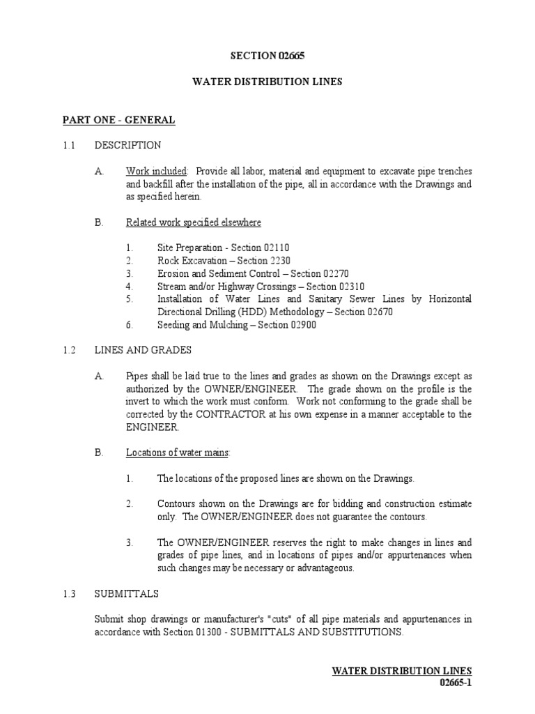 06 Water Dist Lines | PDF | Chemical Substances | Chemistry
