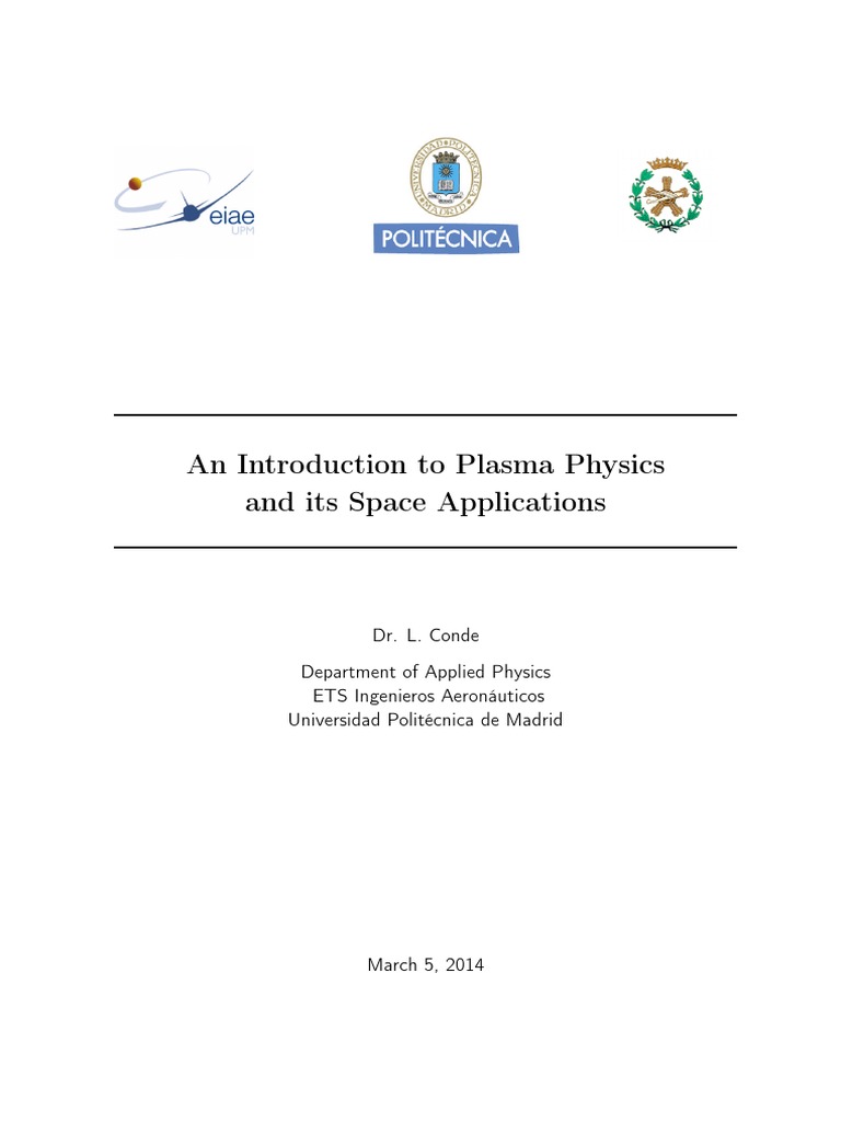 Notes Plasma Physics | PDF | Plasma (Physics) | Earth's Magnetic Field