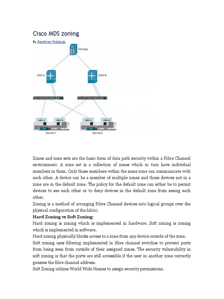 Cisco MDS Zoning Steps | PDF | Port (Computer Networking) | Computer ...