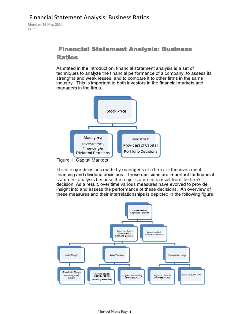 Financial Statement Analysis Business Ratios | Download Free PDF ...