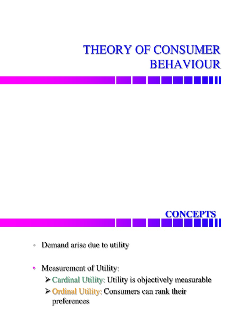 Theory of Consumer Behaviour | PDF | Finance & Money Management