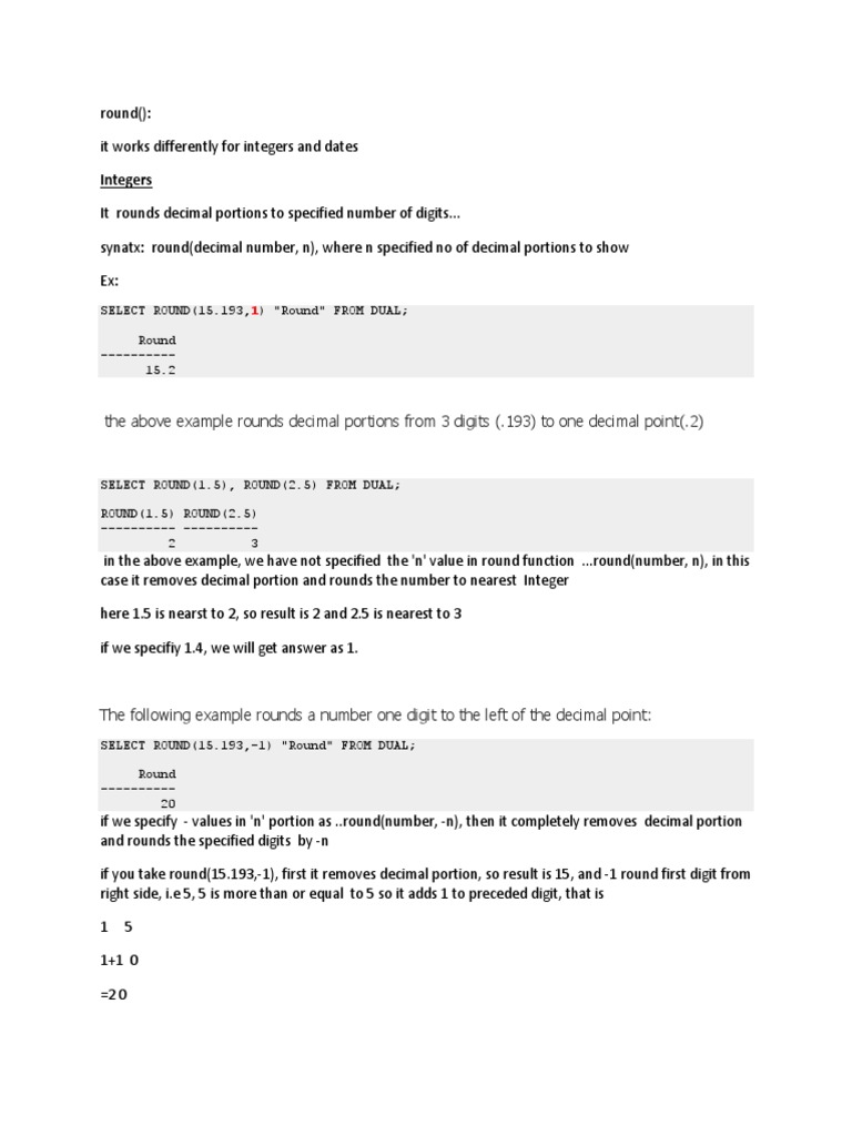 Oracle Examples | PDF