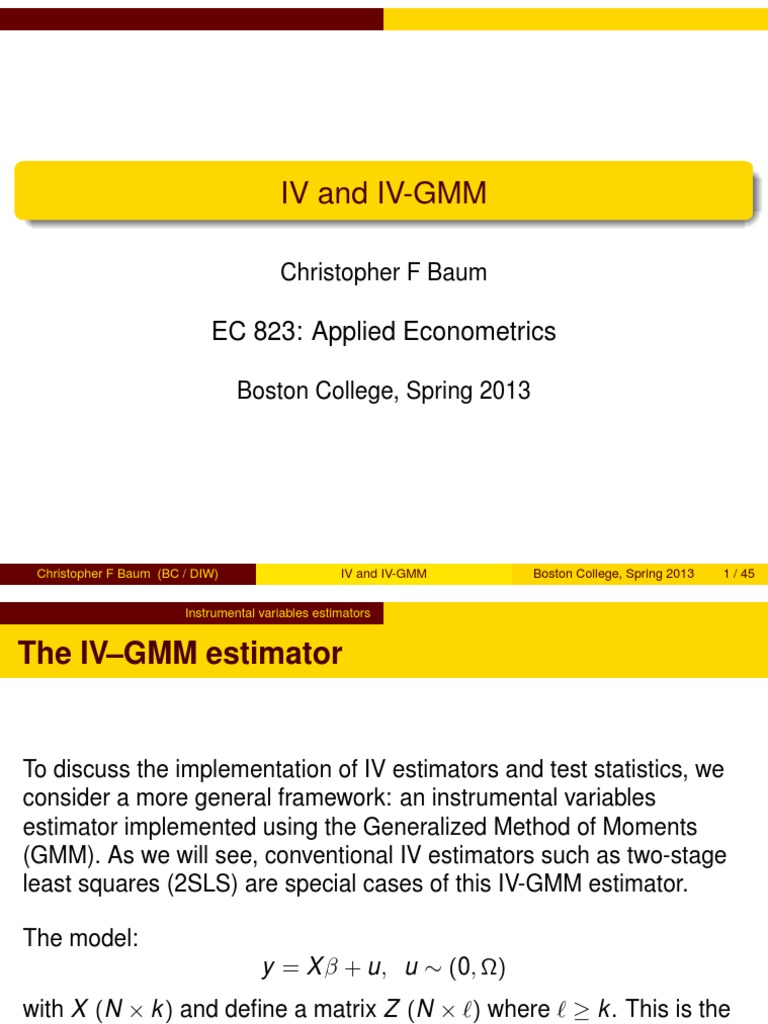 Microeconometrics | PDF | Instrumental Variable | Ordinary Least Squares