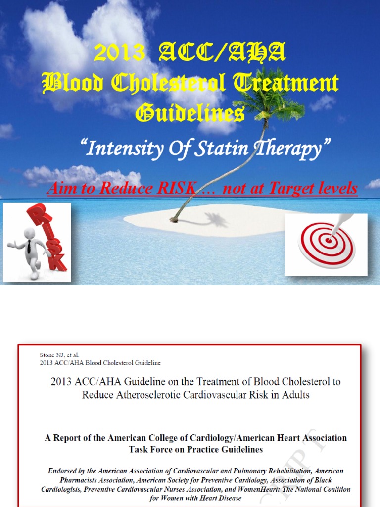 2013 ACC/AHA Blood Cholesterol Treatment Guidelines: "Intensity of ...