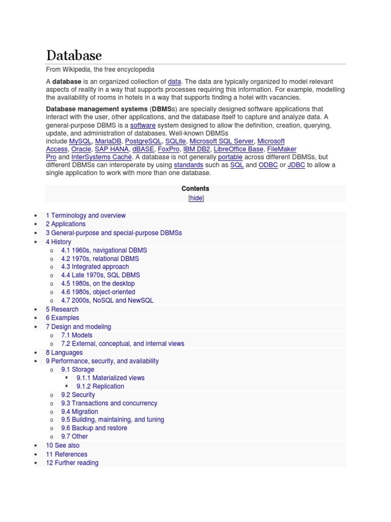 Database Database Management Systems Dbmss Are Specially Designed Software Applications That