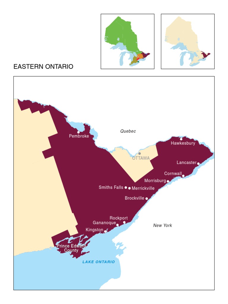 Eastern Ontario Cities and Map Overview | PDF | Travel