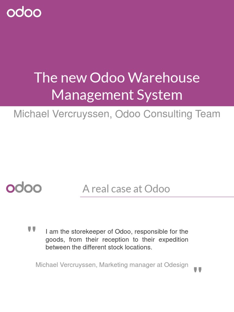 The New Odoo Warehouse Management System | PDF