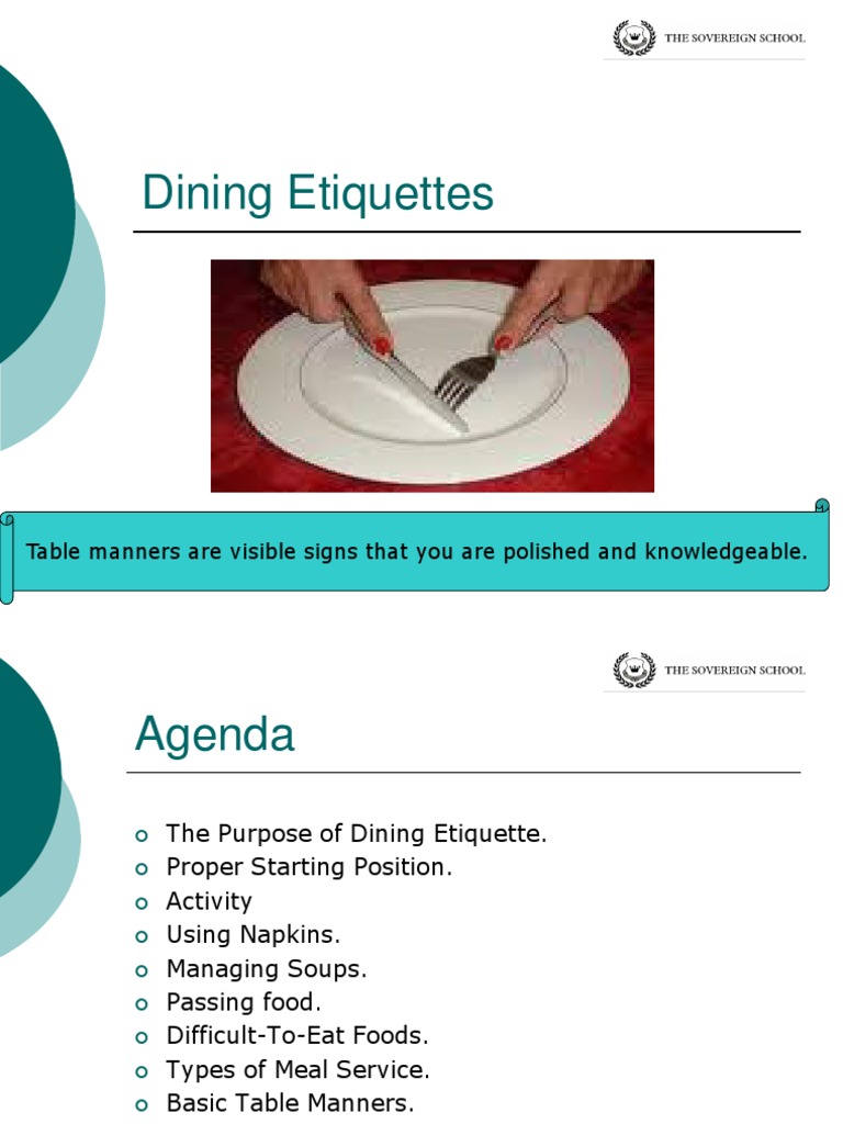 Essential Dining Etiquette for Kids | PDF