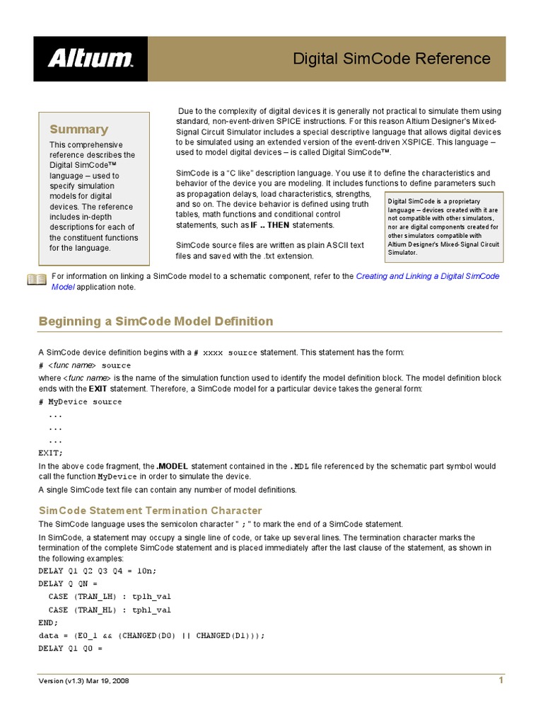 TR0117 Digital SimCode Reference | PDF | Parameter (Computer ...