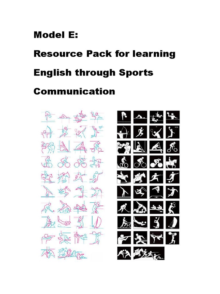 Model E: Resource Pack For Learning English Through Sports ...