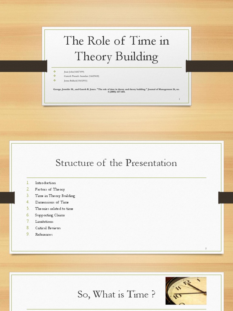 The Role of Time in Theory Building: A Review of the Dimensions of Time ...