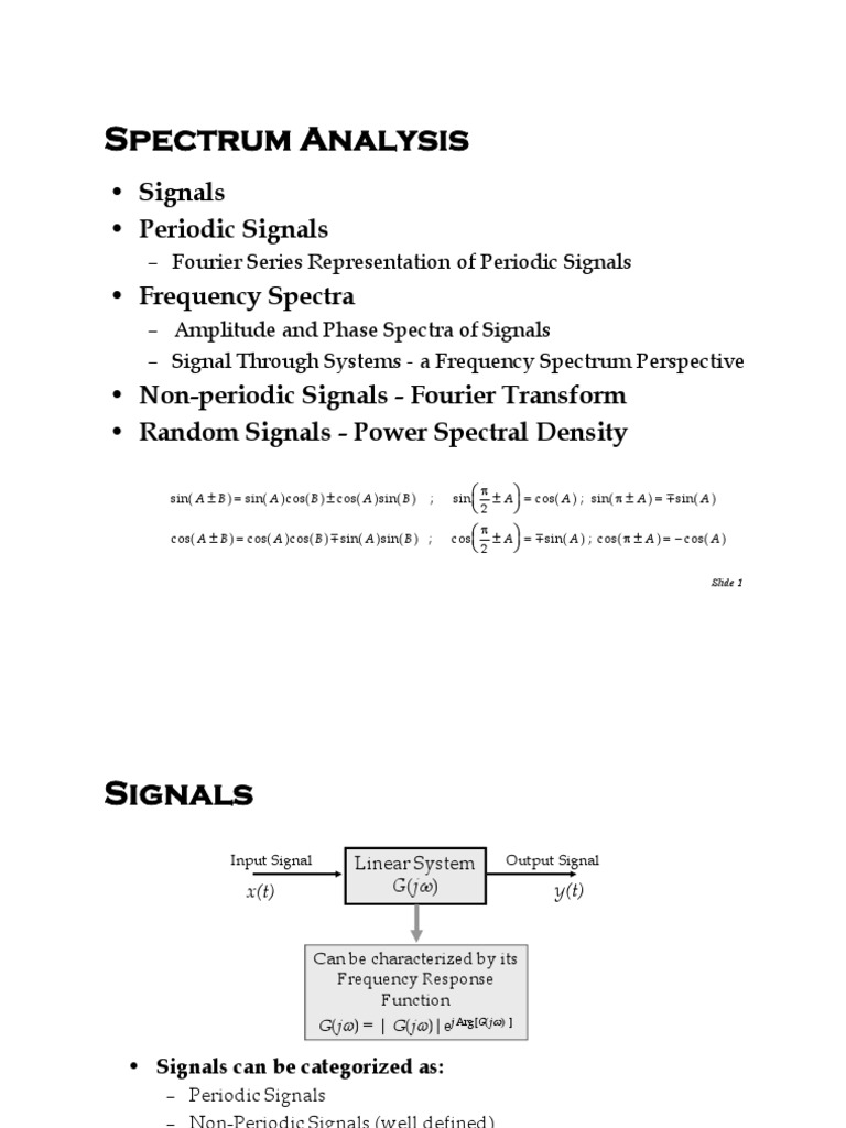 Fourier Analysis of Periodic and Non-Periodic Signals | PDF | Spectral ...