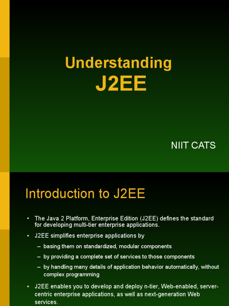 Presentation On J2EE | PDF | Java Platform | Java Servlet