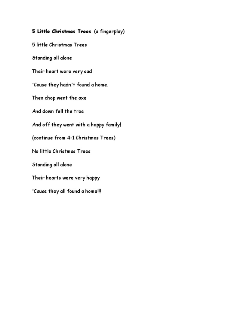 5 Little Christmas Trees | PDF